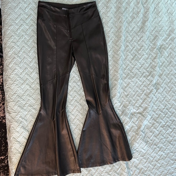 Killstar | Pants & Jumpsuits | Kill Star Vegan Leather Wide Flare Pants ...